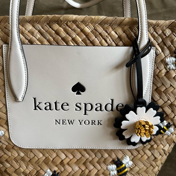 kate spade | Bags | Kate Spade Honey Bee Straw Shoulder Tote Bag | Poshmark